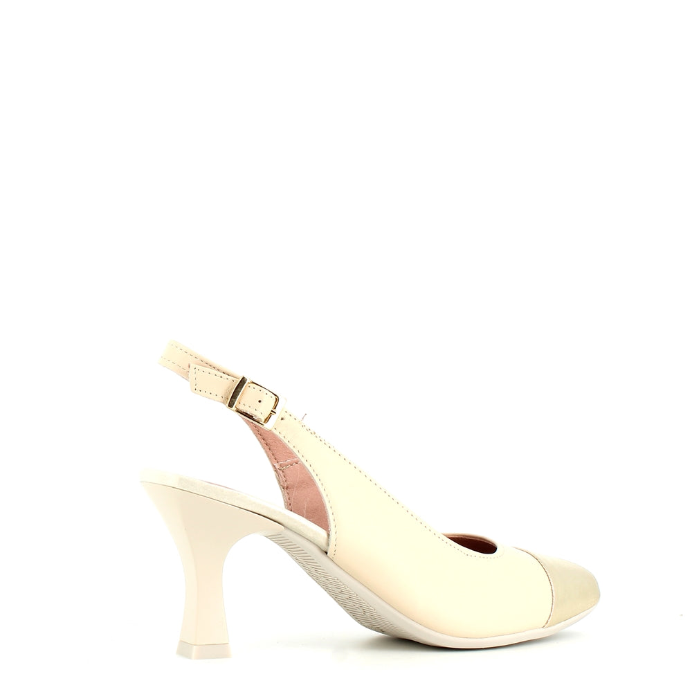 Pitillos High Heel Sling Back Cream – Cinders Shoe Heaven